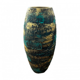 Vaza din lut, model contemporan, 30 cm