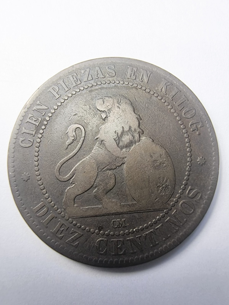 Moneda Spania - Guvern Provizoriu - 10 Centimos 1870