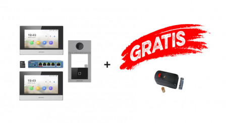 Pachet videointerfon HikVision cu doua posturi interioare si yala CISA ...