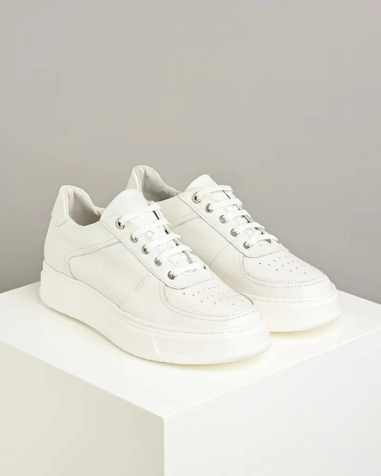 Kožne muške cipele/patike 2616-020 bele