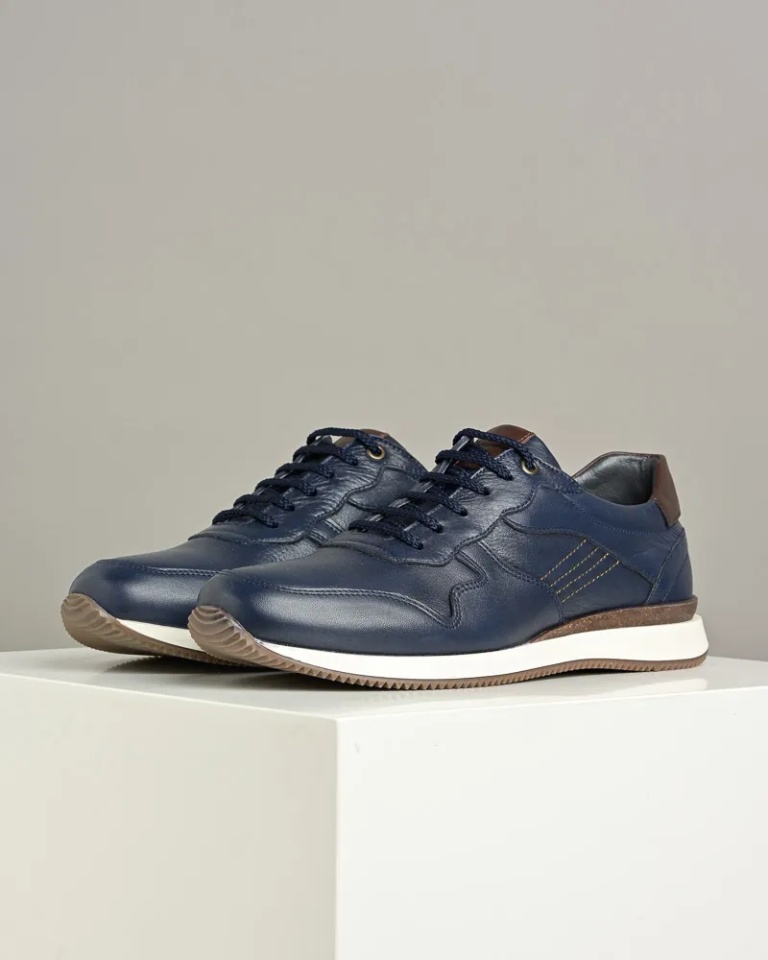 Kožne muške patike/cipele 231107 teget