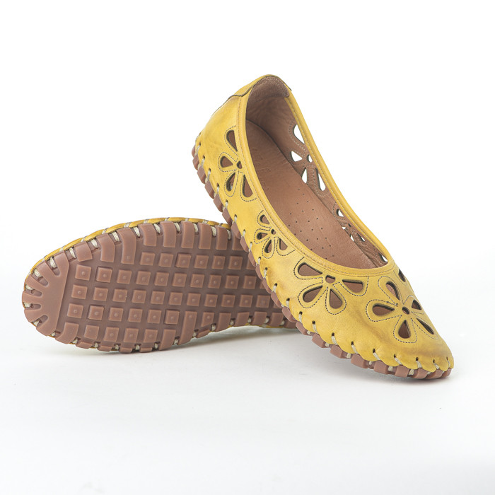 Kožne ženske baletanke K1206/507 crvene