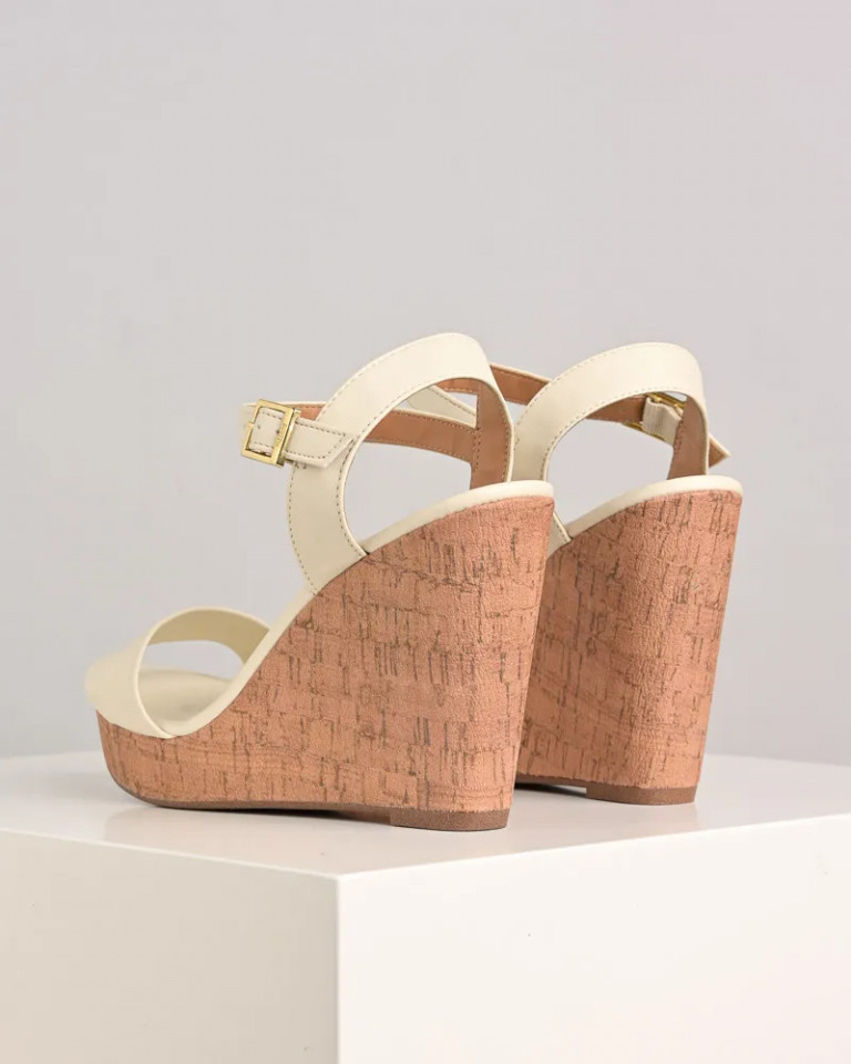 Sandale na platformu 6283.2000.21994 bele