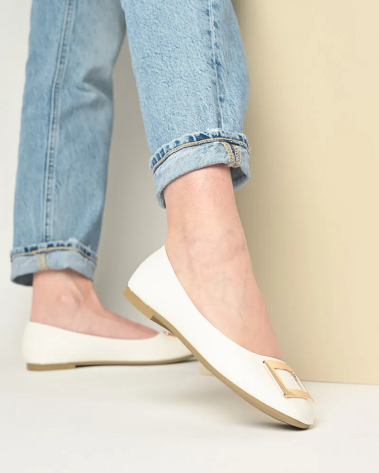 Ženske baletanke L022307 bele