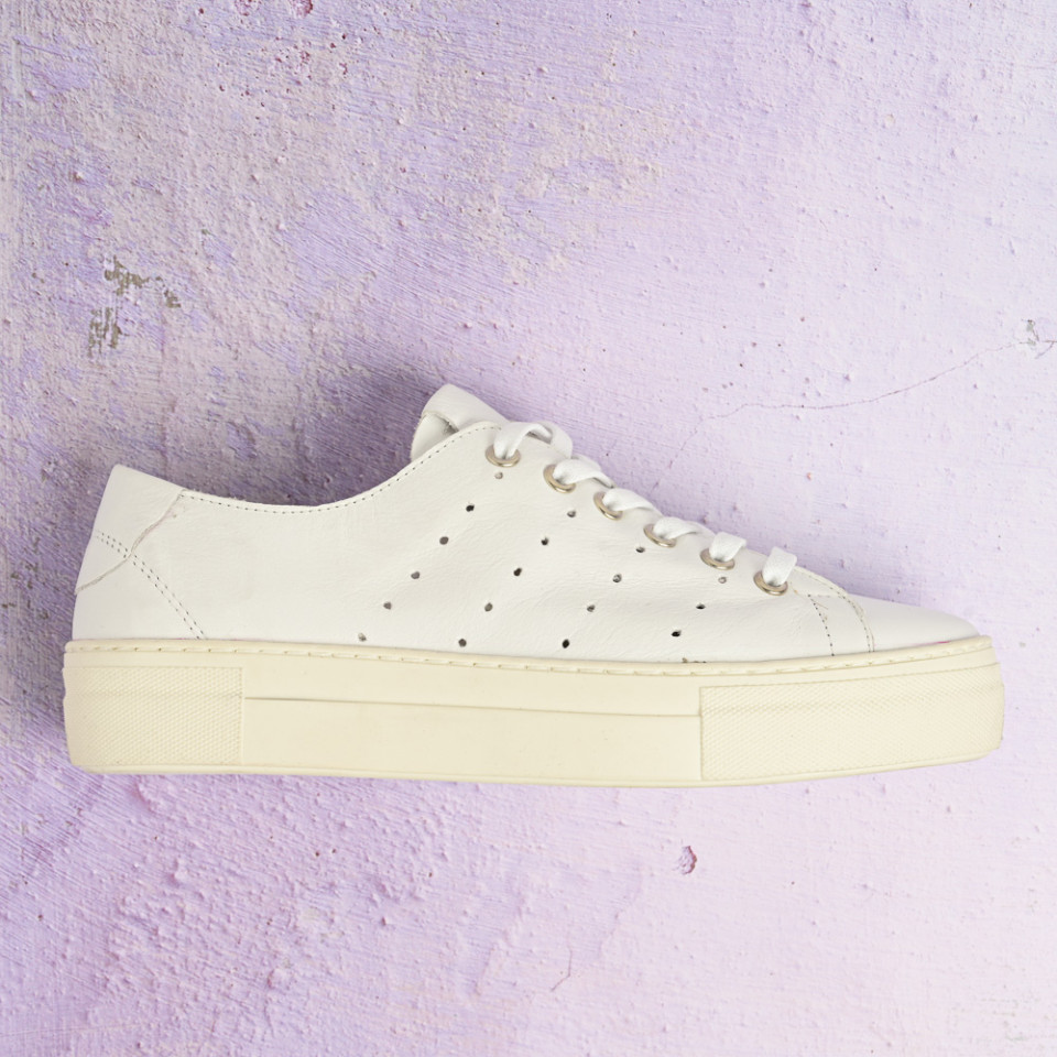 Kožne ženske patike 143002 bele