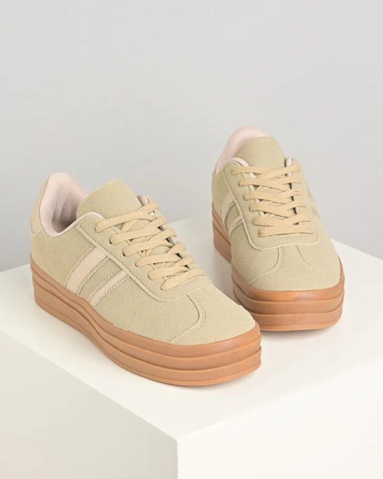 Ženske patike na debelom đonu L182411 bež