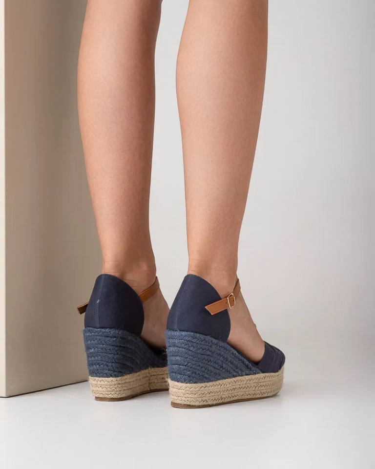 Ženske sandale na ortoped petu S2631 teget