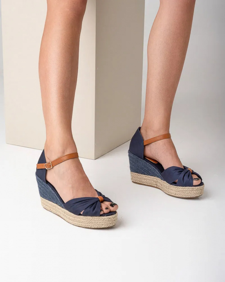 Ženske sandale na ortoped petu S2631 teget