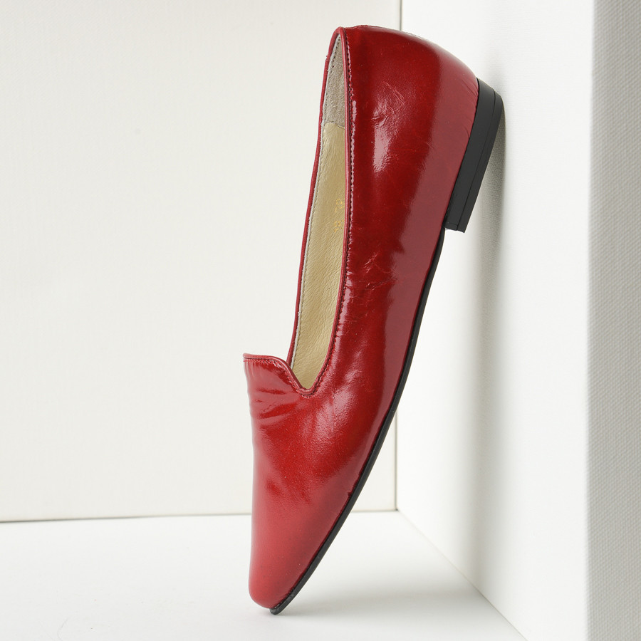 Kožne ženske ravne cipele B18/4 crvene