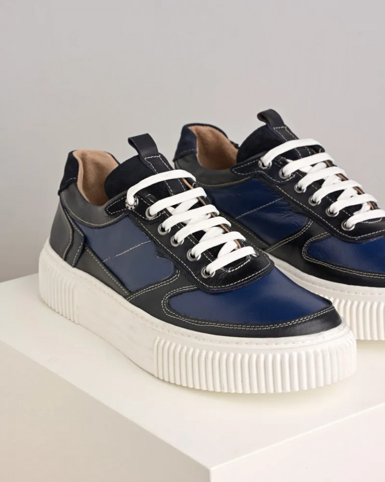 Muške kožne patike/cipele 2033-017 teget