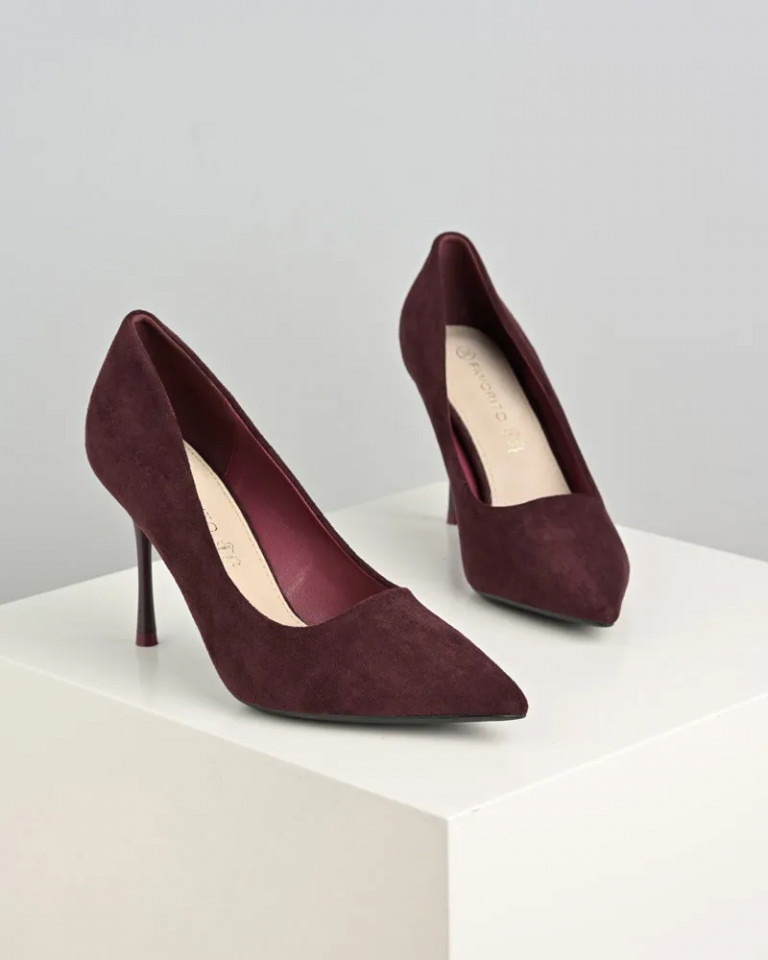 Ženske cipele na štiklu L242368 bordo