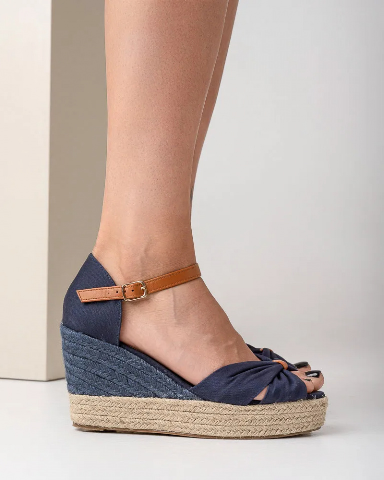 Ženske sandale na ortoped petu S2631 teget