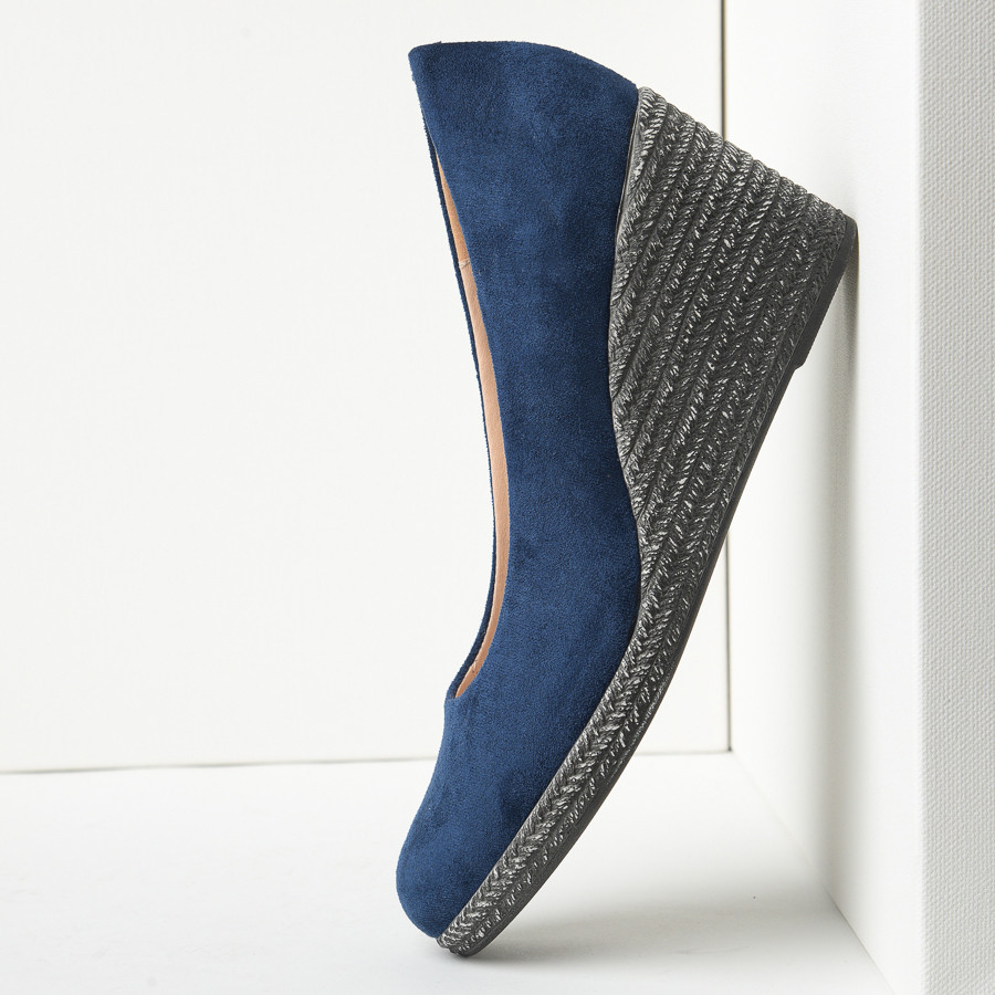 Cipele sa platformom C2126 teget