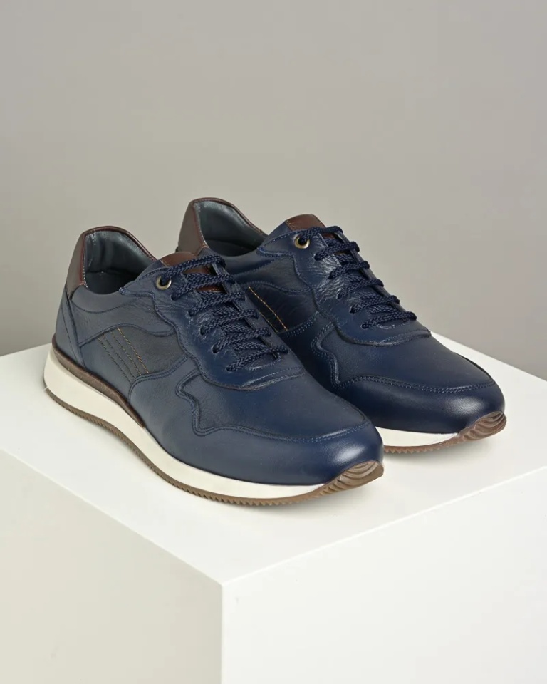 Kožne muške patike/cipele 231107 teget