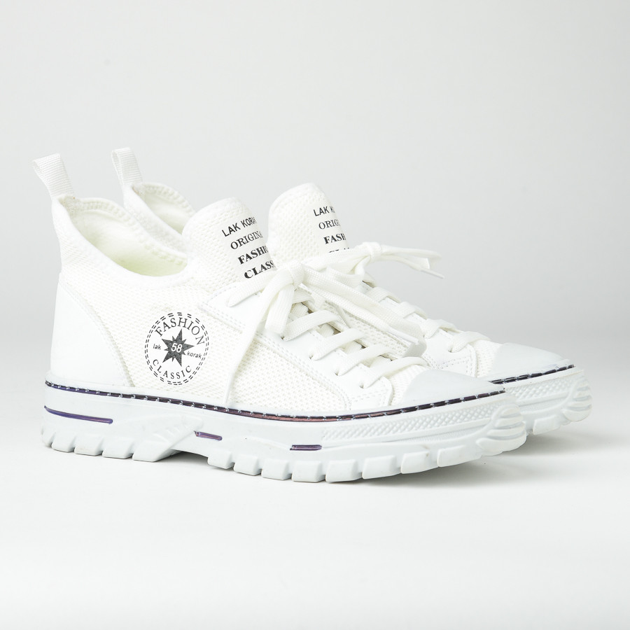 Plitke platnene patike 2058 bele