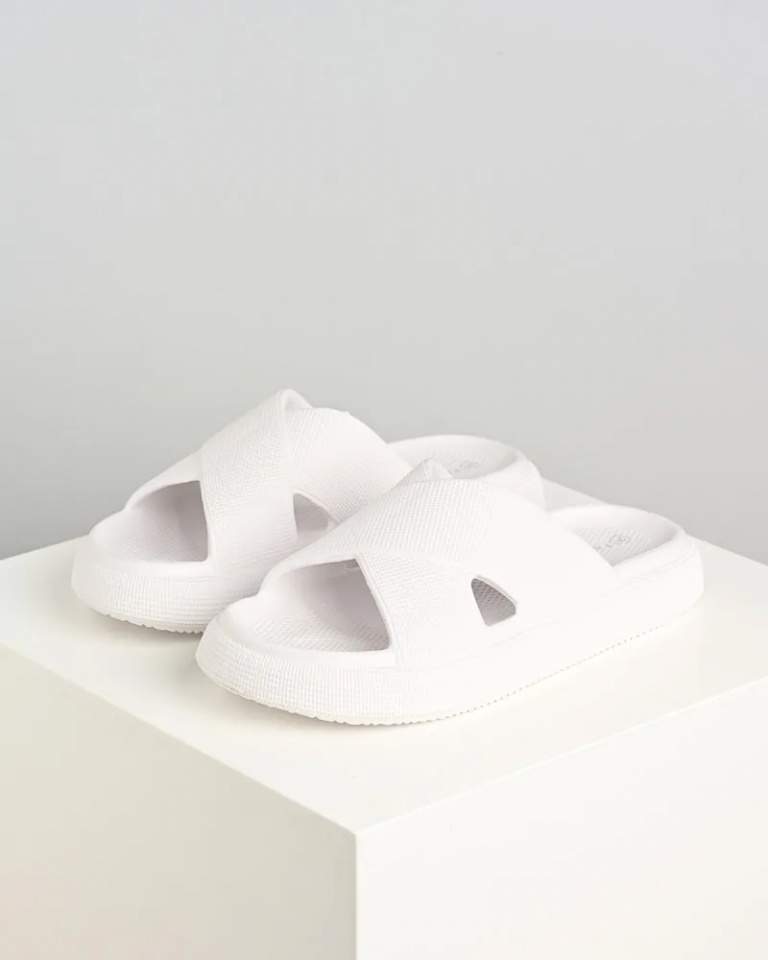 Gumene ženske papuče LP802400 bele