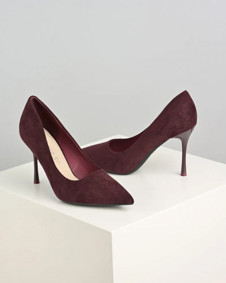 Ženske cipele na štiklu L242368 bordo