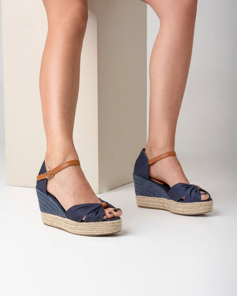 Ženske sandale na ortoped petu S2631 teget