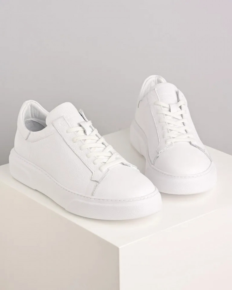 Bele kožne muške patike S502