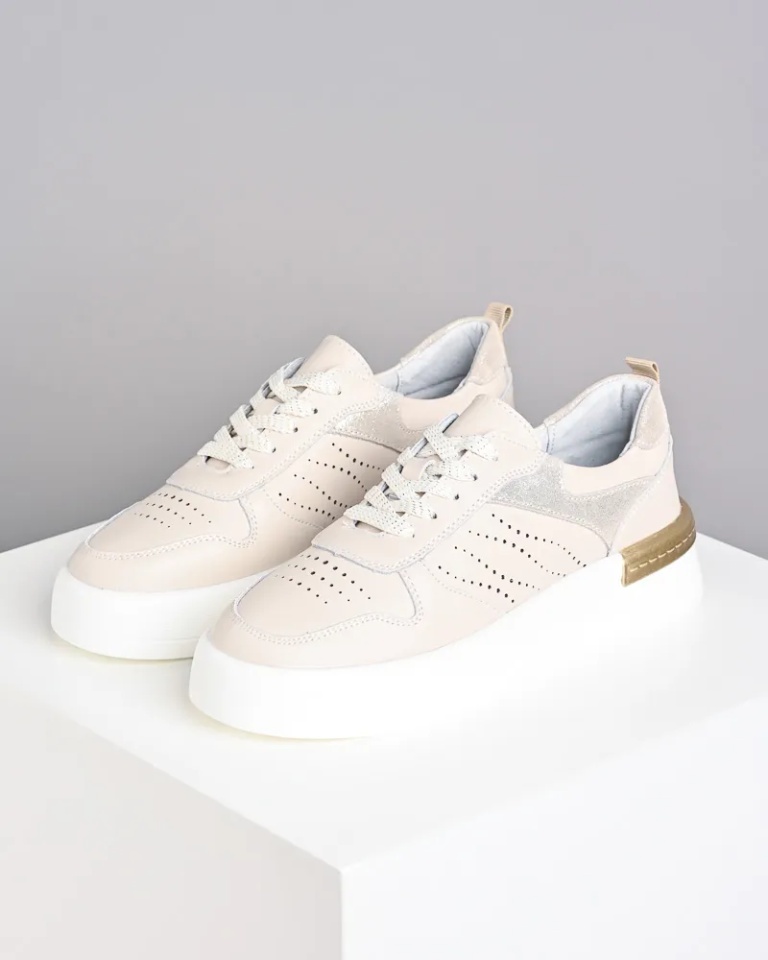 Kožne ženske patike L88A2503 bež