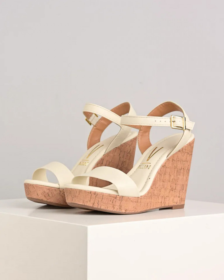 Sandale na platformu 6283.2000.21994 bele