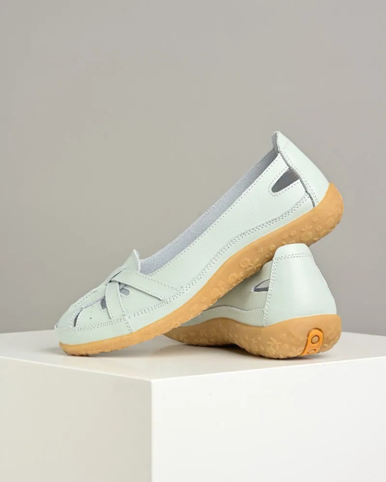 Kožne ženske cipele 1114 svetlo zelene