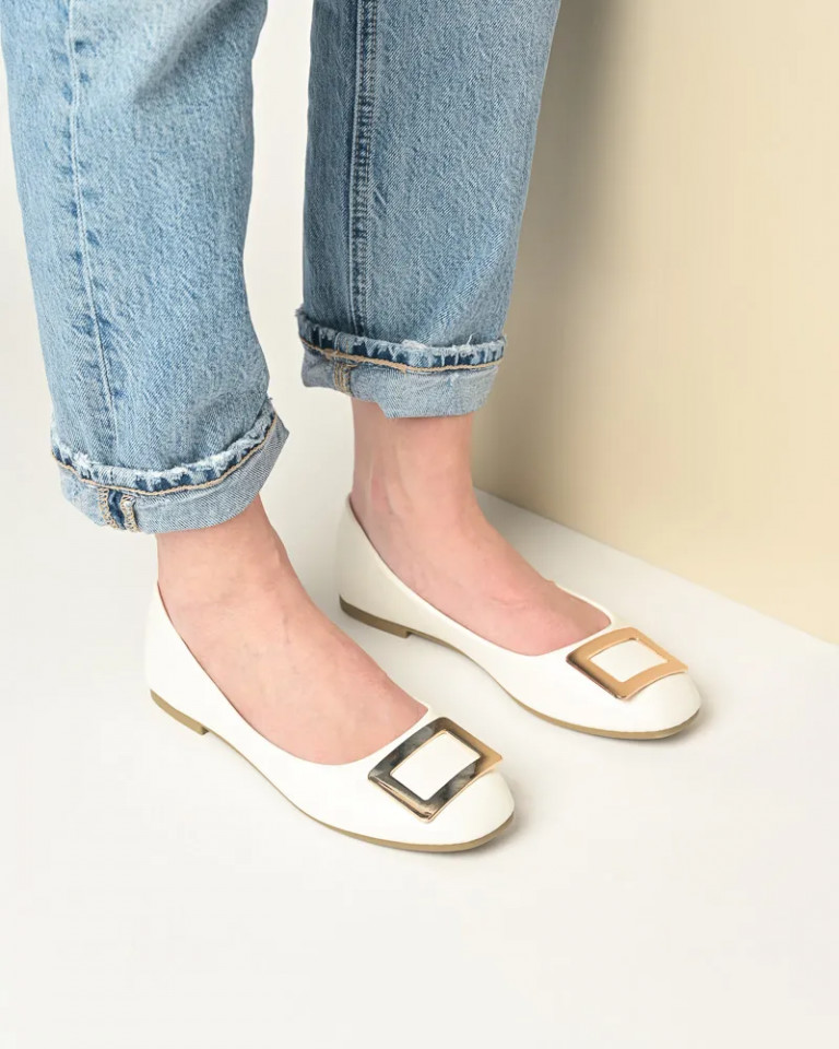 Ženske baletanke L022307 bele