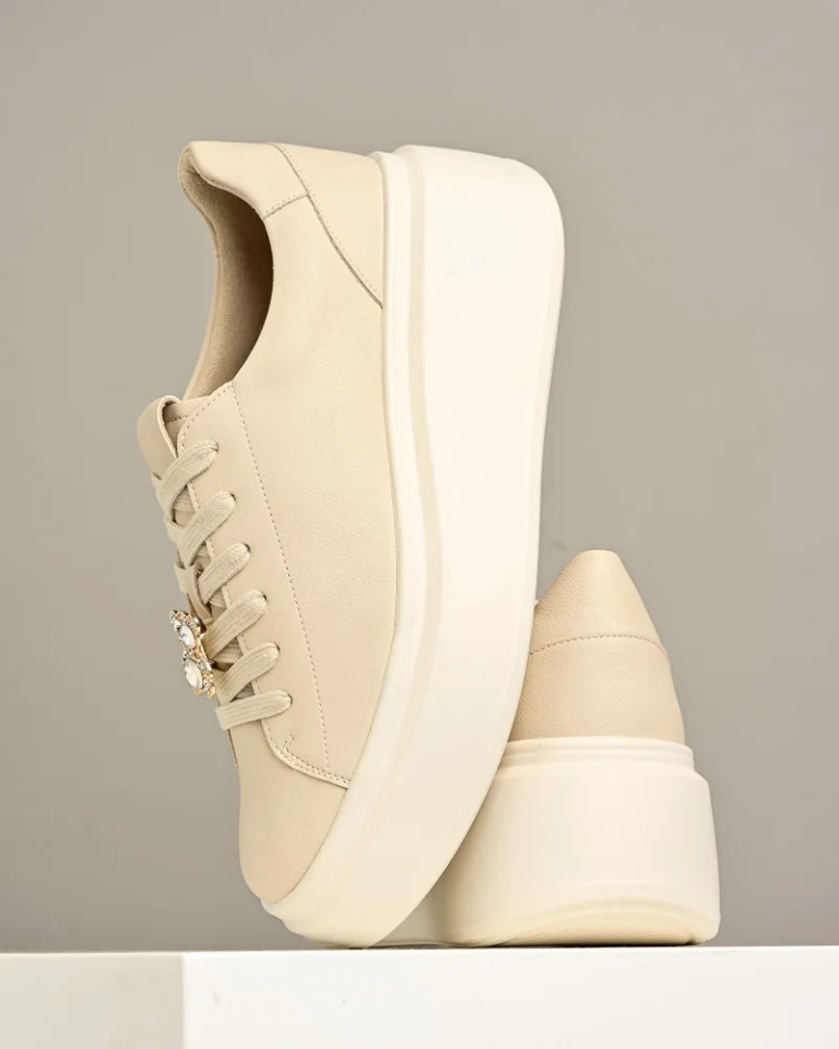 Ženske patike na debelom đonu P9012 bež