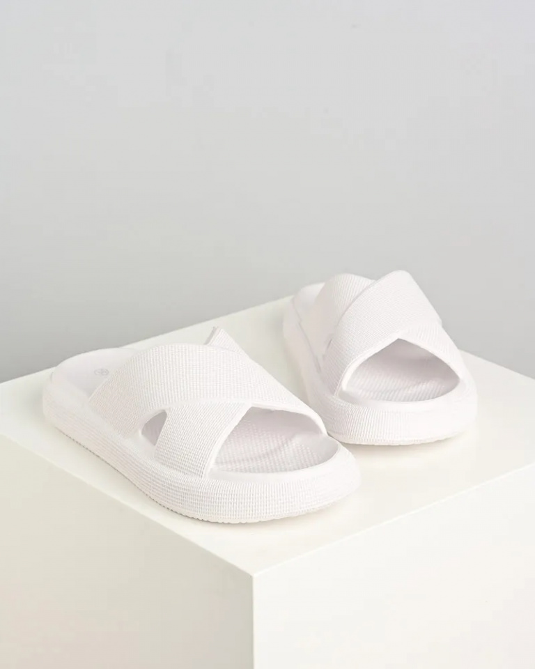 Gumene ženske papuče LP802400 bele