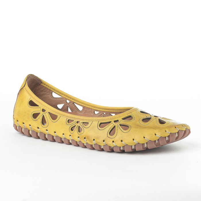 Kožne ženske baletanke K1206/507 crvene