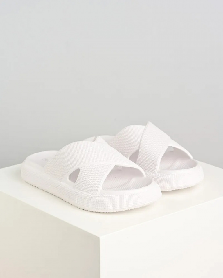 Gumene ženske papuče LP802400 bele