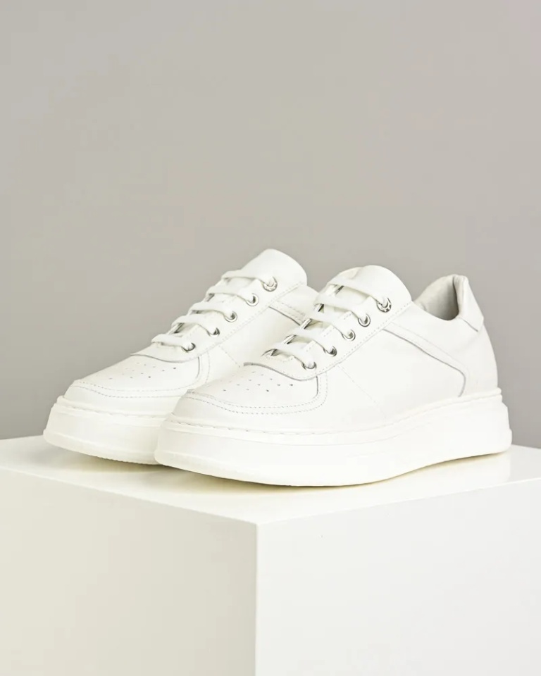 Kožne muške cipele/patike 2616-020 bele