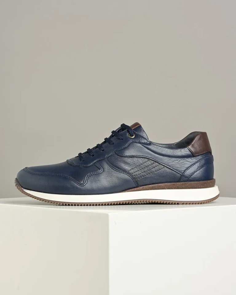 Kožne muške patike/cipele 231107 teget