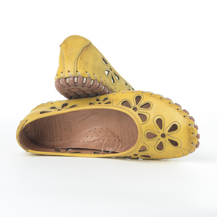 Kožne ženske baletanke K1206/507 crvene