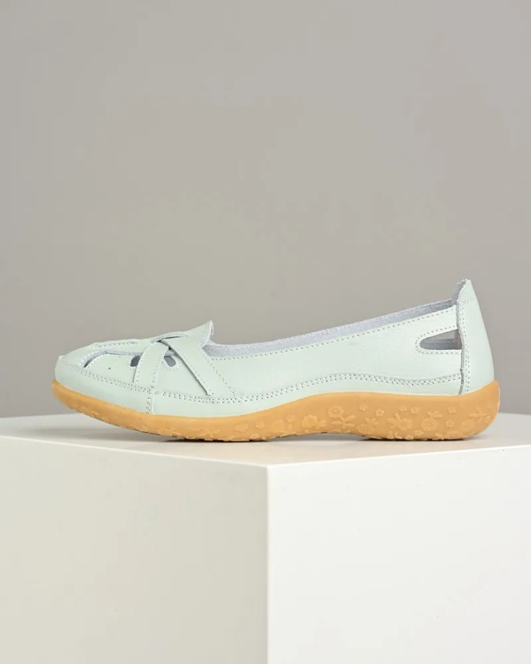 Kožne ženske cipele 1114 svetlo zelene