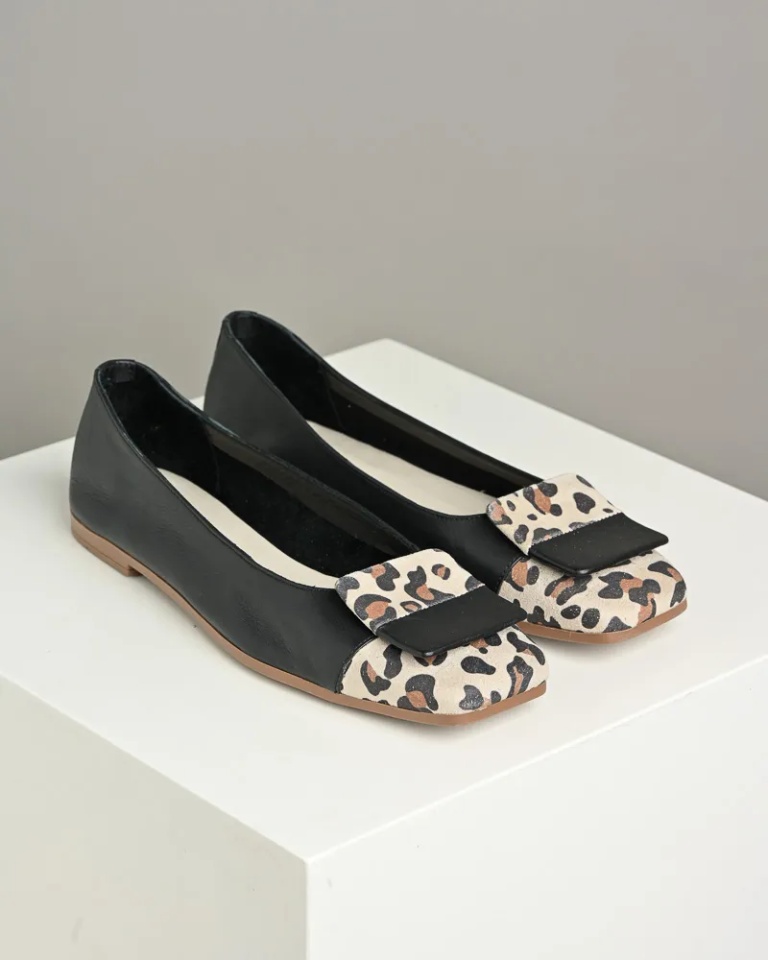 Ženske kožne baletanke 97590TK1 crne