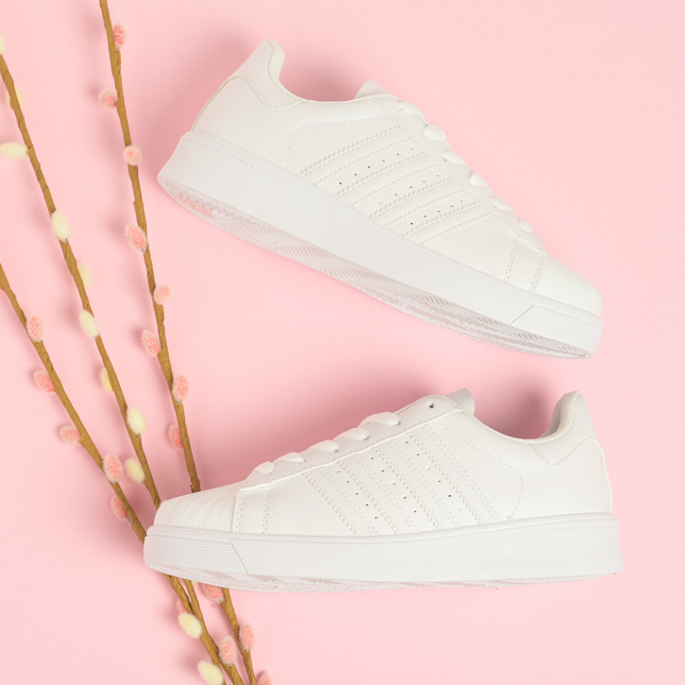 Ženske plitke patike L065173 bele