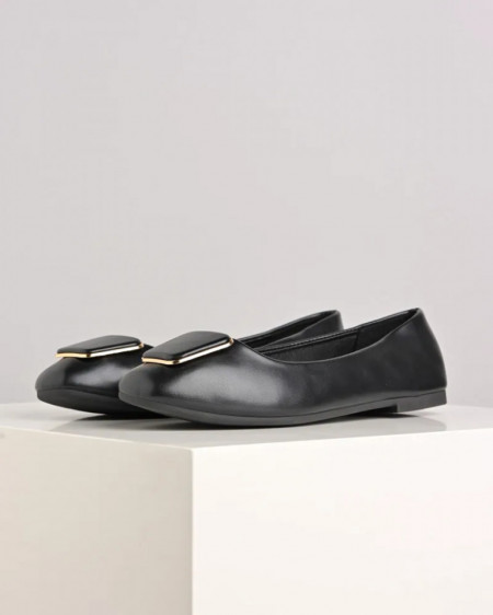 Ženske ravne baletanke L242402 crne