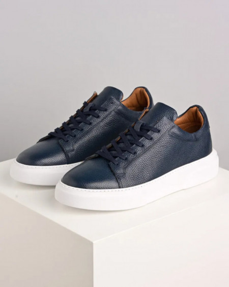 Kožne muške patike/cipele S502 teget