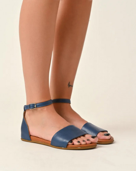 Kožne ravne sandale 2035 plave