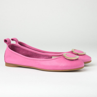 Kožne ženske baletanke BT2017 pink