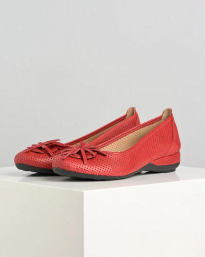 Kožne ženske baletanke 9482/1246 crvene