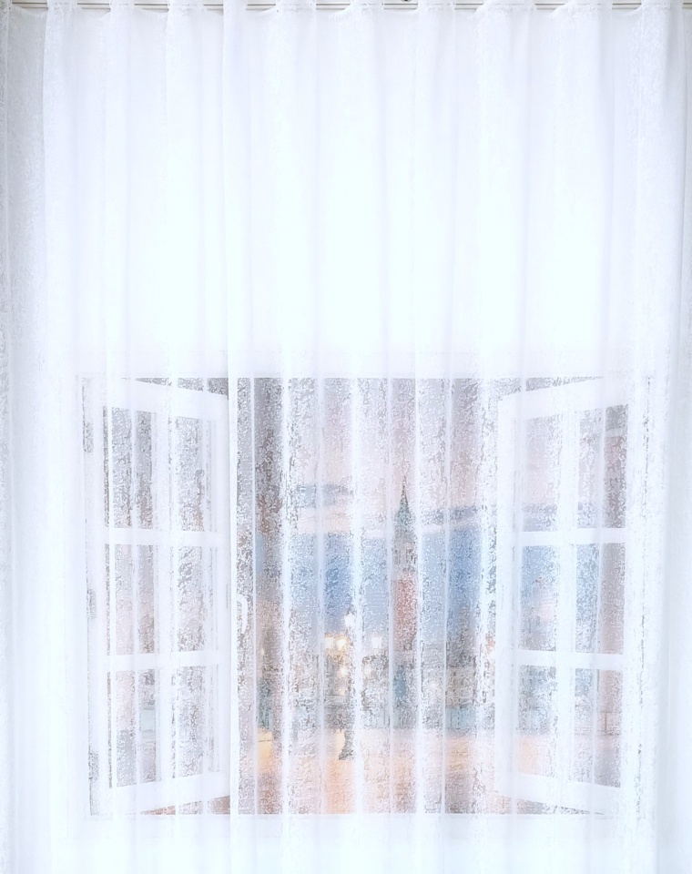 Perdea, model 60638, alb, H 1.50