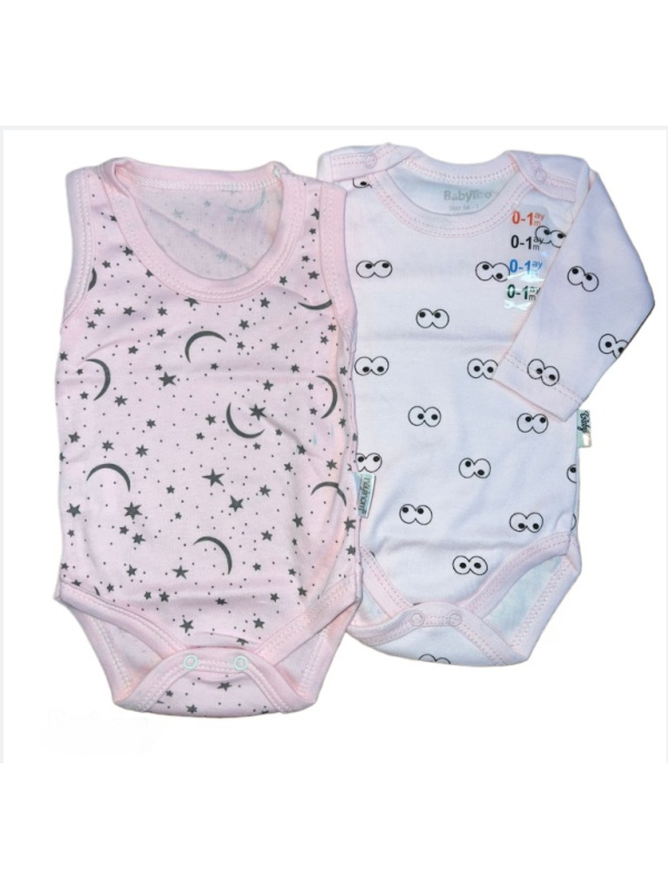 Set 2 Body, Pentru Fetite, Un Body Ochisori si Un Body Stelute