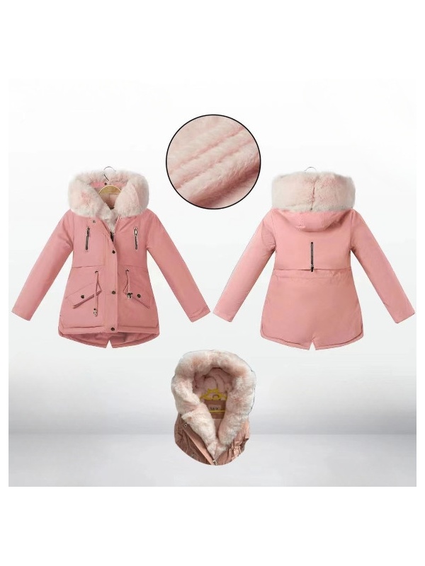 Geaca Imblanita, Roz, Pentru Fetite, 1-12 Ani