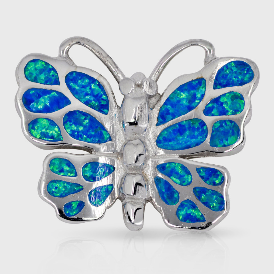 Pandantiv opal fluture