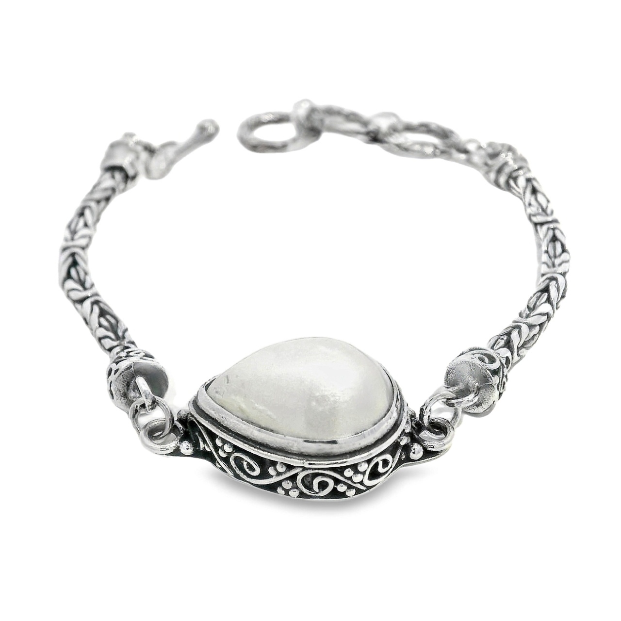 Bratara Argint realizata manual Perla de Apa Dulce Hani