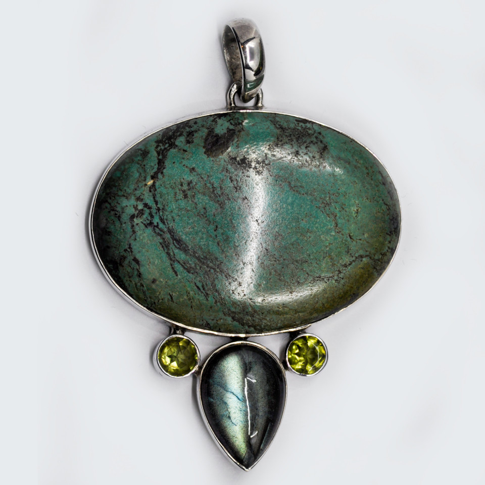 Pandantiv Argint Chrysocolla Bharati