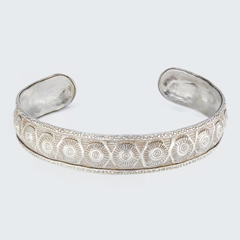 Bratara Fixa Argint Lucrata Manual Intira