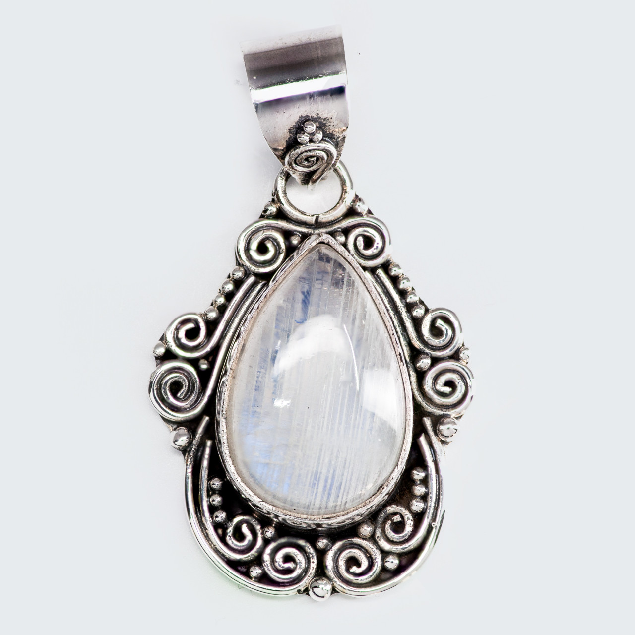 Pandantiv Argint Lucrat Manual Piatra Lunii Rani